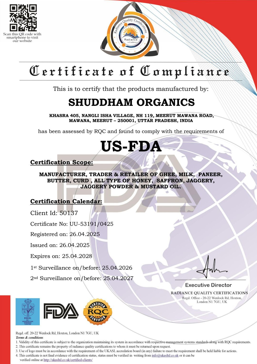 FDA-GMP-ISO – Shuddham Gaushaala